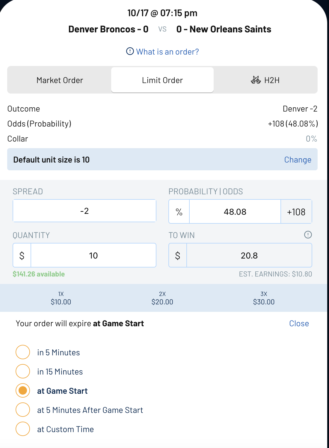 About Order Expiration Times – BettorEdge